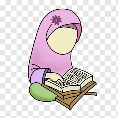 꾸란 소녀 그림을 읽습니다 꾸란 그림 읽기 코란 읽기 소녀 그림 Png 일러스트 및 Psd 이미지 무료 다운로드 Pngtree