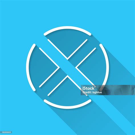 크로스 마크 파란색 배경아이콘 긴 그림자가 있는 플랫 디자인 3차원 형태에 대한 스톡 벡터 아트 및 기타 이미지 3차원 형태