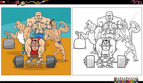 선수 캐릭터 그룹 색칠 페이지의 만화 그림 템플릿 Psd 다운로드 디자인 자료 다운로드