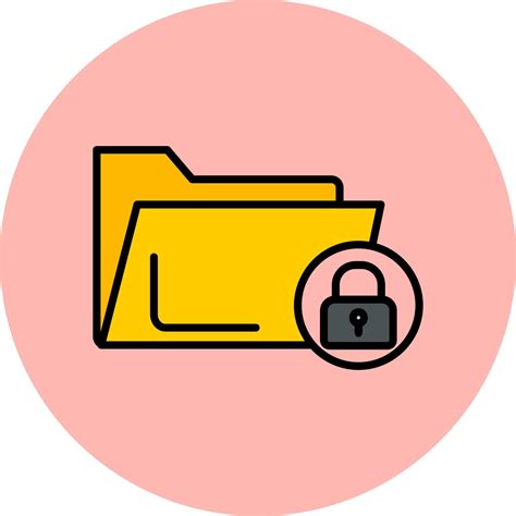Folder Lock Vector Icon Vector Art At Vecteezy