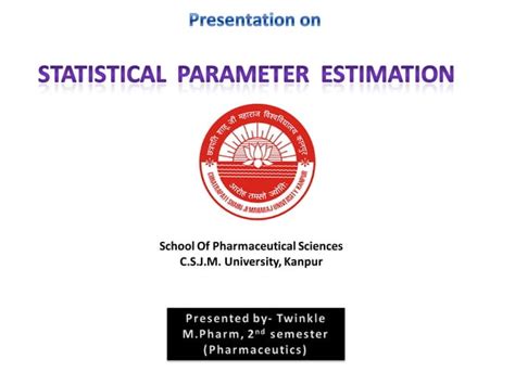 statistical parameter estimation cadds pdf
