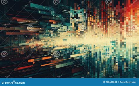 Glitch Retro Pixel Static Stock Illustration Illustration Of Signal 290696804