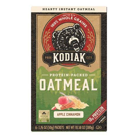Kodiak 12g Protein Packed Oatmeal Packets Apple Cinnamon Shop