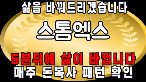 스톰엑스 매주 아침이 개운하실겁니다 돈복사코인 공개 스톰엑스스톰엑스코인전망스톰엑스코인 Youtube