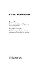 Convex Optimization Babed Free Download Borrow And Streaming Internet Archive