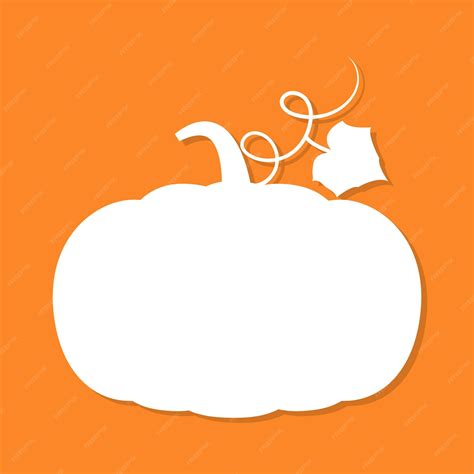Premium Vector Orange Background With Pumpkin Shape Template For Design Cards And Notes