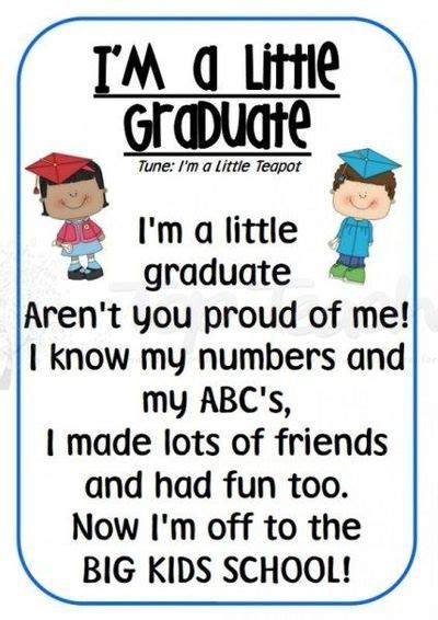 Cute Graduation Poem For Preschoolers