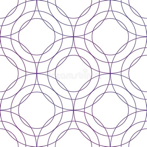 Abstract Geometric Seamless Circles Pattern Stock Vector Illustration