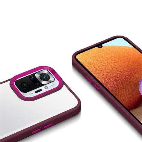 Xiaomi Redmi Note 10 Pro Kılıf Kırmızı Guard Kamera Korumalı Silikon Kılıf