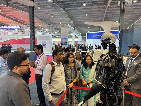 Futuristic Kody Technolab Robots At Vibrant Gujarat Global Summit 2024 Mila Violet Medium
