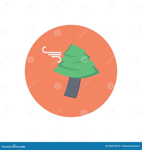 Wind Tree Stock Vector Illustration Of Nature Spring 206018776
