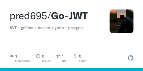 GitHub Pred695 Go JWT JWT Gofiber Docker Gorm Postgres