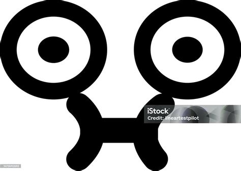 Cute Staring Face Icon Stock Illustration Download Image Now