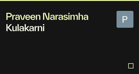 Praveen Narasimha Kulakarni Codesandbox