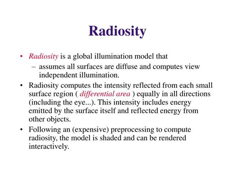 Ppt Radiosity Powerpoint Presentation Free Download Id3576008