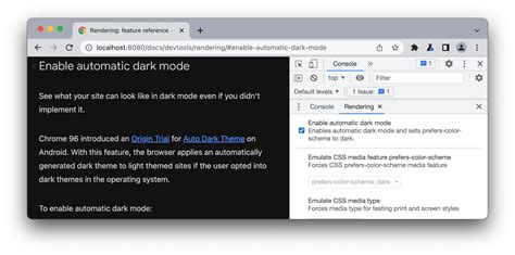 应用其他效果：启用自动深色主题、模拟焦点等 Chrome Devtools Chrome For Developers