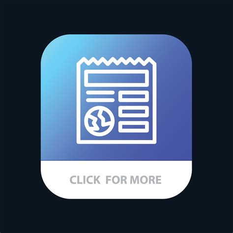 Basic Document Globe Ui Mobile App Button Android And Ios Line Version