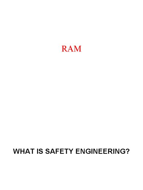 Reliability Availability Maintainability Pdf Safety Systems Engineering