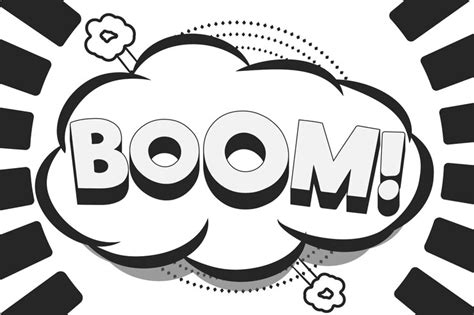 Premium Vector | Boom! comic speech 3d text style effect
