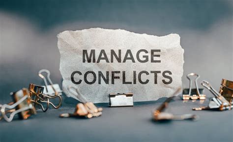 Manage Conflicts Text On Peace Of Paper Stock Image Image Of Manager Concept 316306837