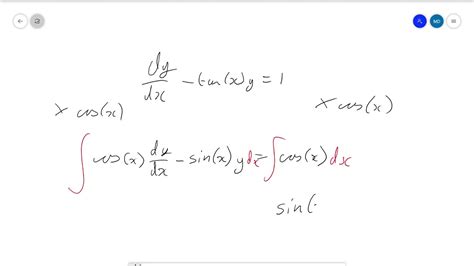 Examples Of Using An Integrating Factor Youtube