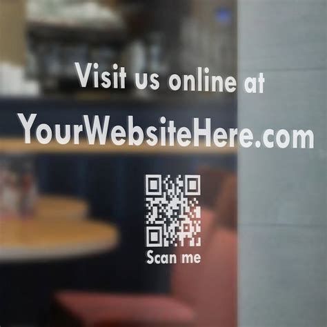 Qr Code Business Window Decal Etsy