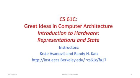 Ppt Cs 61c Great Ideas In Computer Architecture Introduction To