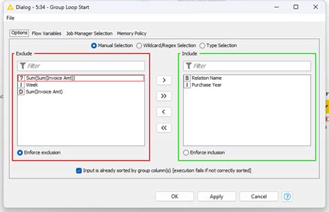 Moving Aggregator Group Loop Start Error Window Length Knime Analytics Platform Knime