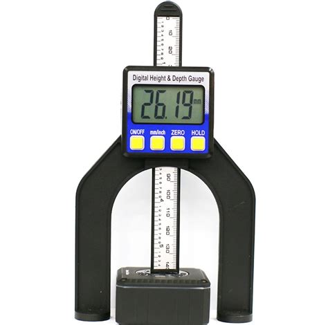 키재는기계 디지털 깊이 높이 게이지 캘리퍼스 0 80mm 트레드 Lcd 마그네틱 셀프 스탠딩 조리개 티몬