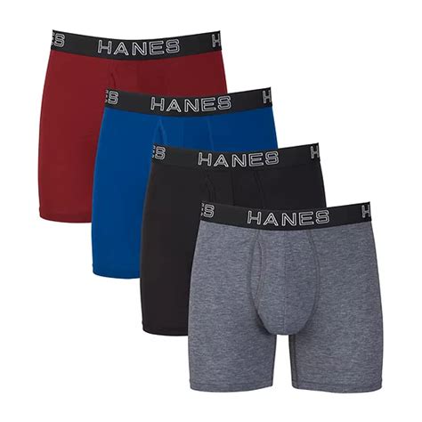 Hanes Ultimate Comfort Flex Fit Total Support Pouch Mens 4 Pack Boxer