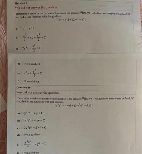 solved determine whether or not the vector function is the