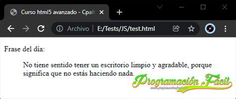 citas en el texto curso de html5 avanzado capítulo 6