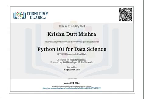 🎉 Excited To Share That Ive Completed The Python 101 For Data Science