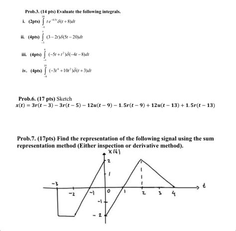 Solved Prob 3 14 Pts Evaluate The Following Integrals I