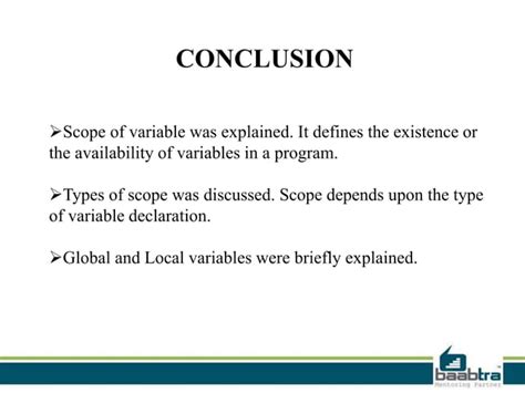 Scope Of Variables Ppt