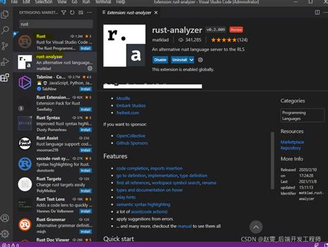 windows10环境下的rust环境安装以及vscode开发环境配置 rustup init csdn博客