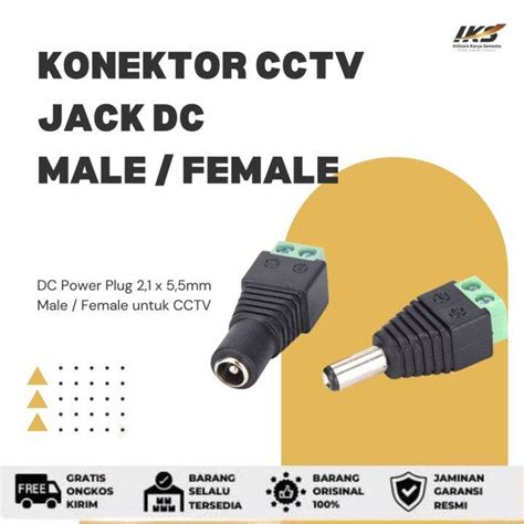 Konektor Cctv Jack Dc Ma E Female Lazada Indonesia