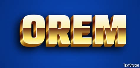 Orem | Golden 3D | Text Effect Generator