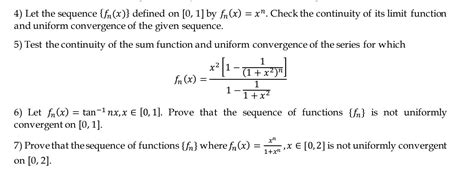 Solved Let The Sequence Fnx ﻿defined On 01 ﻿by