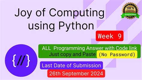 Nptel The Joy Of Computing Using Python Week 9 All 3 Programming