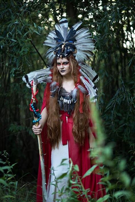 Feather Headdress Shaman Costume Boho Headpiece Burning Man Etsy
