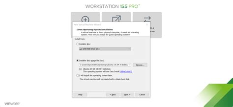 create linux virtual machine using vmware workstation