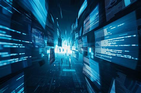 Digital Data Flow Abstract Stock Illustration Illustration Of