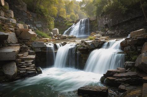 Premium Ai Image Water Fall