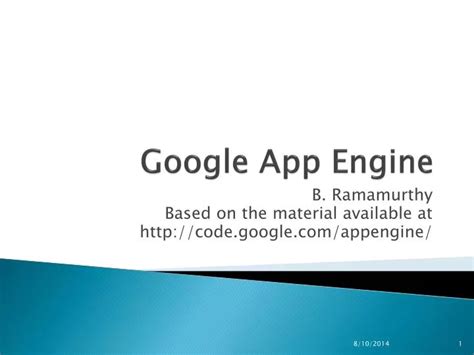 PPT Google App Engine PowerPoint Presentation Free Download ID 3119819