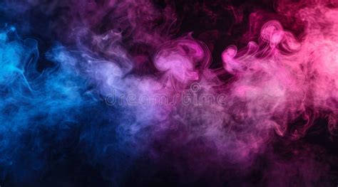 Vivid Swirls Of Blue And Pink Smoke Intertwine Creating A Dynamic And Ethereal Motion