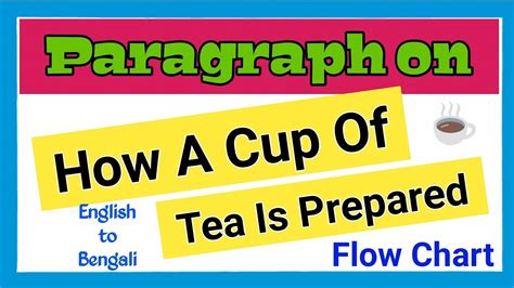 Paragraph On How A Cup Of Tea Is Prepared ☕flow Chart On How A Cup Of