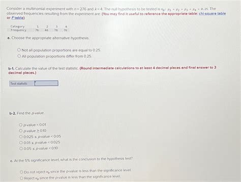 solved consider a multinomial experiment with n 276 ﻿and