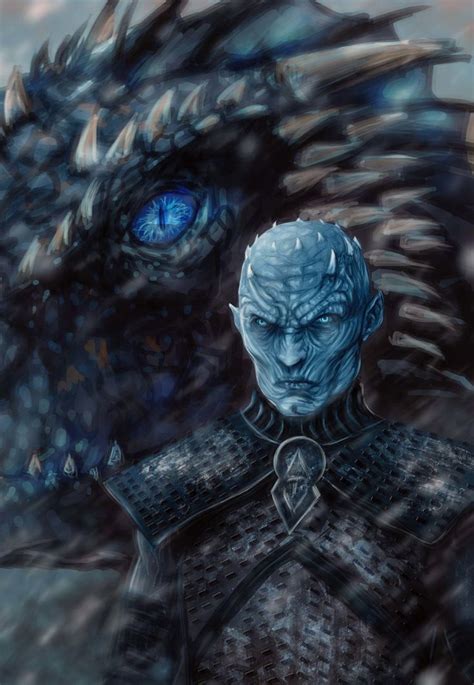 Night King And The Ice Dragon2 By Grapiqkad Game Of Thrones Drawings