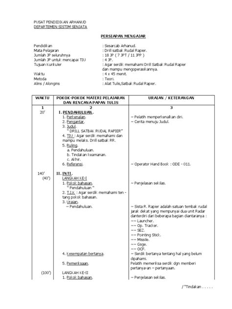 Drill Satbak Rudal Rapier Panduan Mengajar Pdf